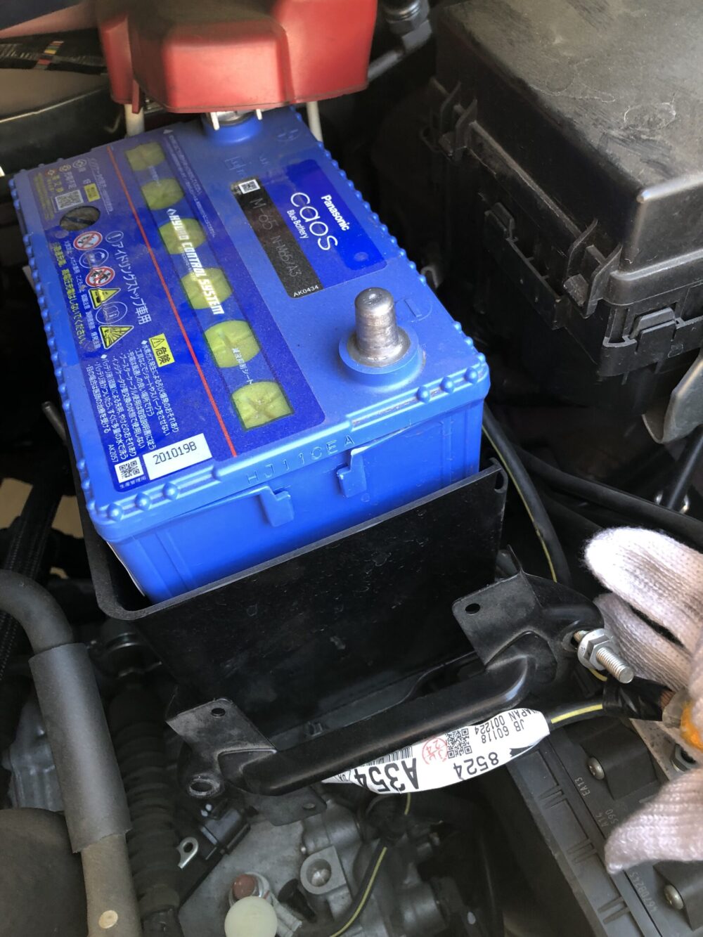 ekカスタム（B11W）バッテリー交換